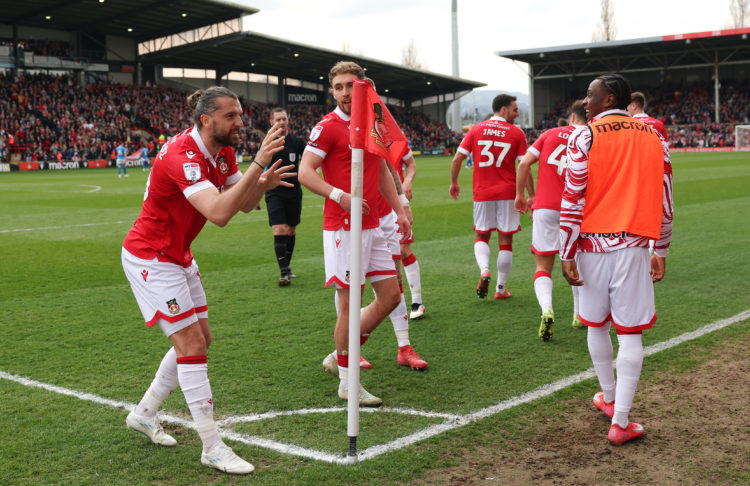 Jay Rodriguez celebrates first Wrexham goal as Ollie Palmer and Burnley ...
